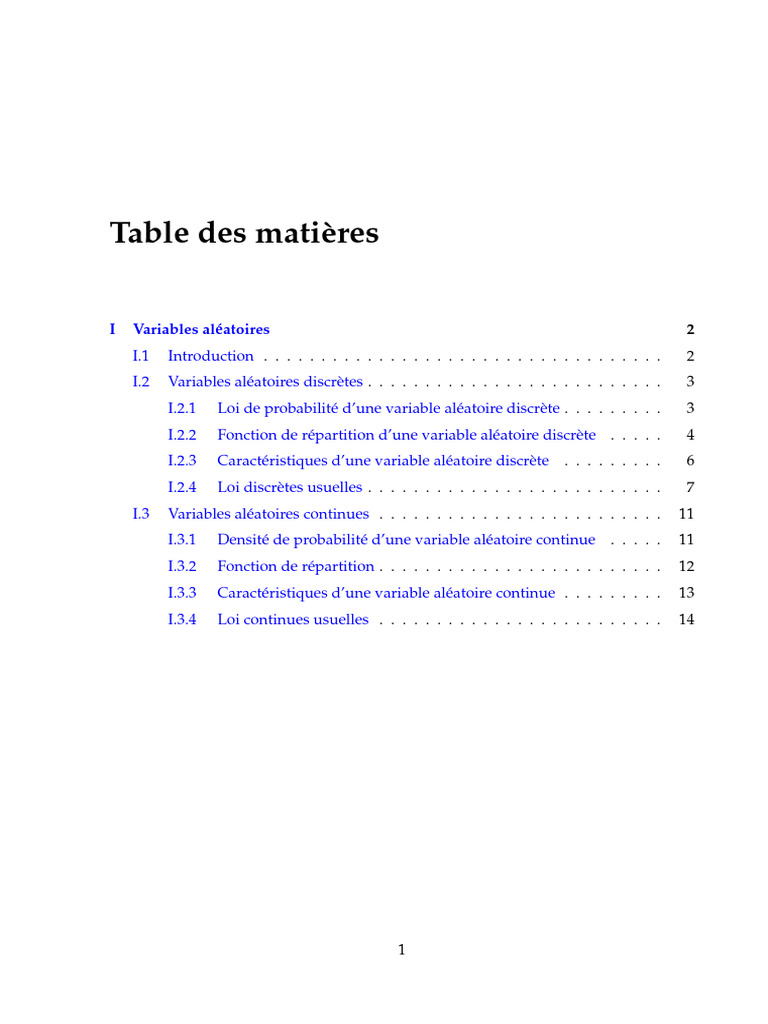 Variables Aléatoires: Discrètes et Continues | PDF | Variable aléatoire ...