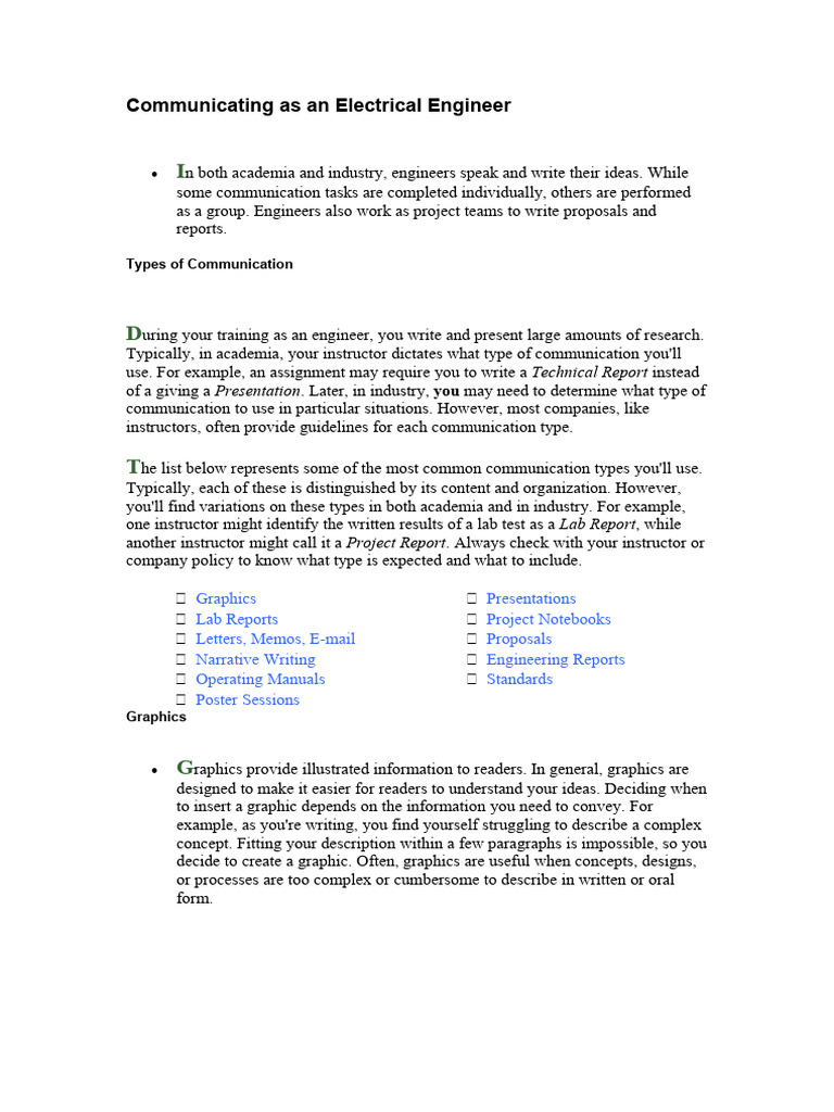 Communicating As An Electrical Engineer | PDF
