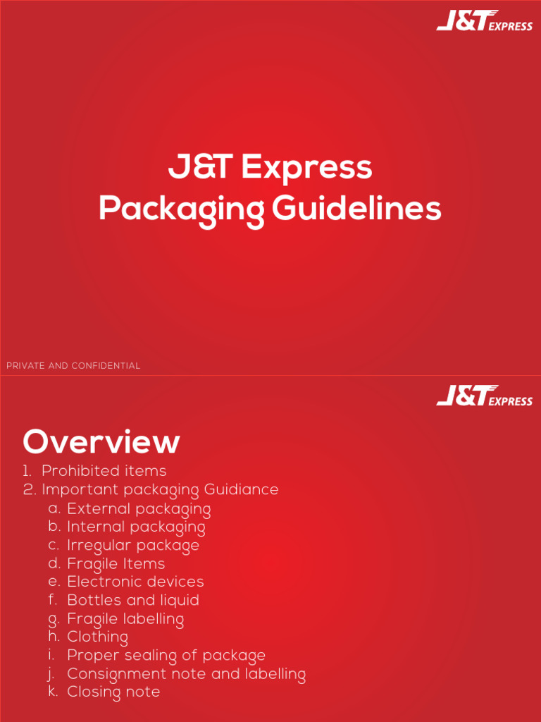 J&T - Packaging Guidelines | PDF