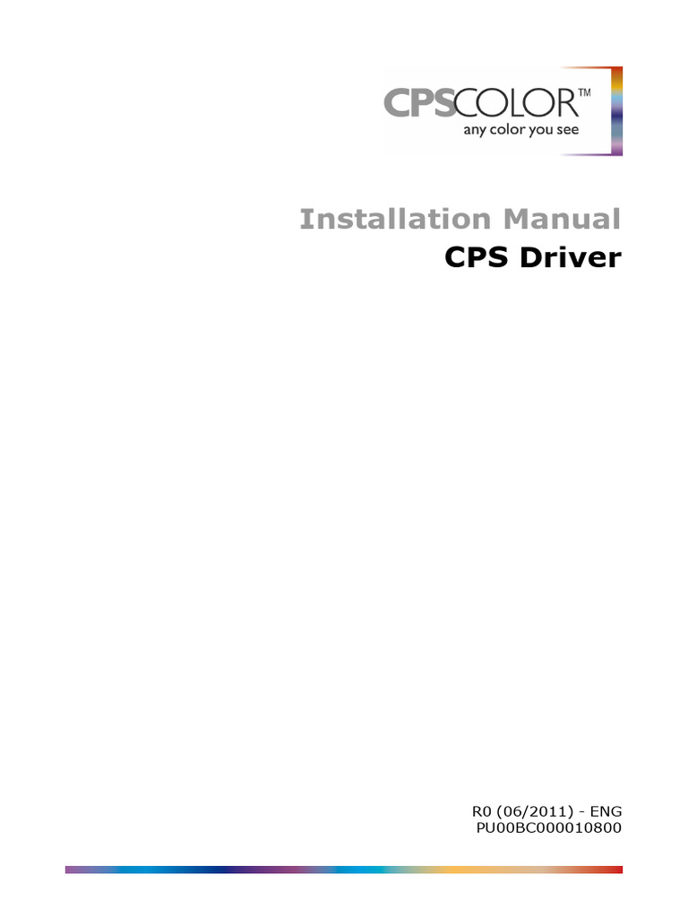 PU00BC000001800 CPS Driver Installation Manual 1.0 English | Download Free PDF | Installation ...