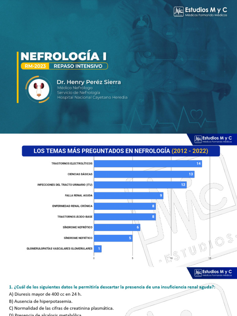 Nefrología 1 | PDF | Enfermedad renal crónica | Medicina Interna