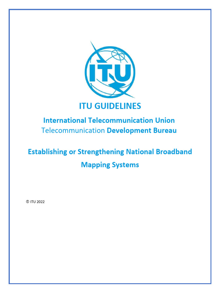 ITU Guidelines To Establish Broadband Mapping | PDF | European Union ...