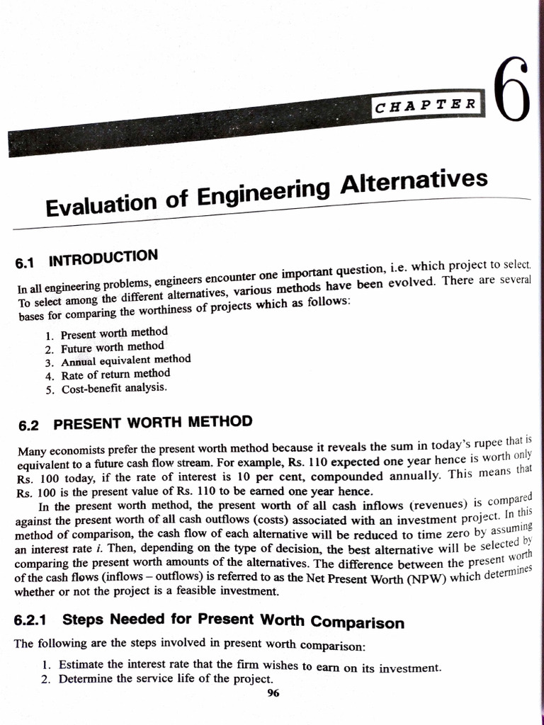Present Worth Method for Project Evaluation | PDF | Economies | Investing
