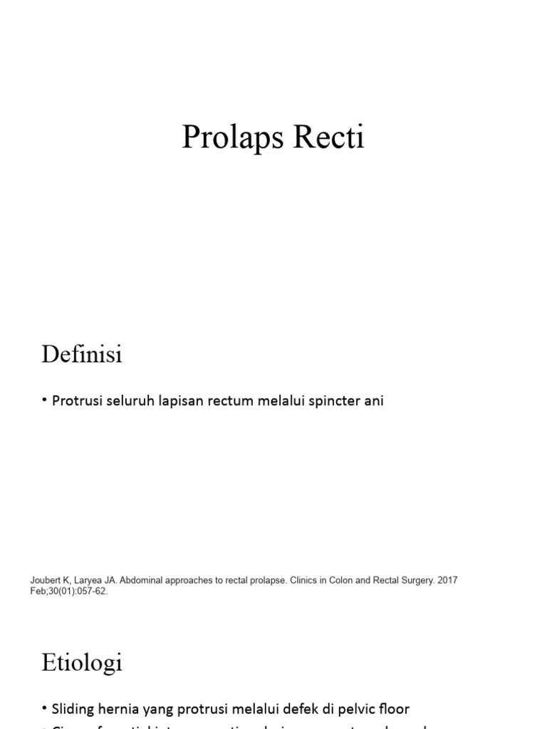 Prolaps Recti | PDF
