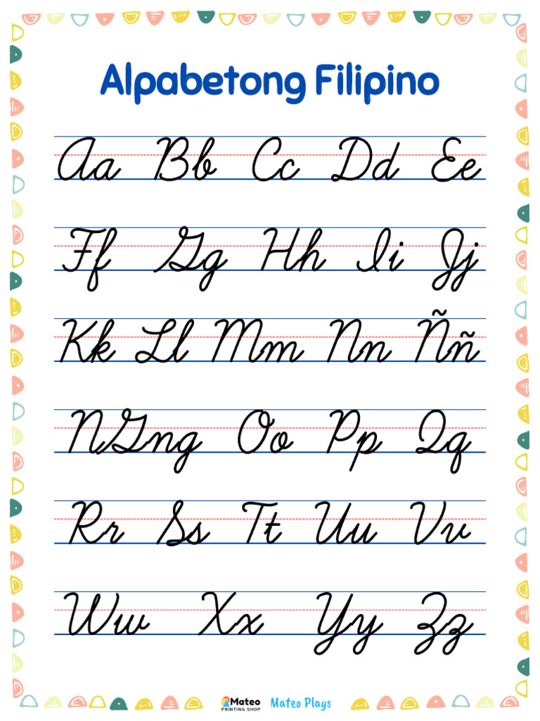 Filipino Alphabet With Pictures