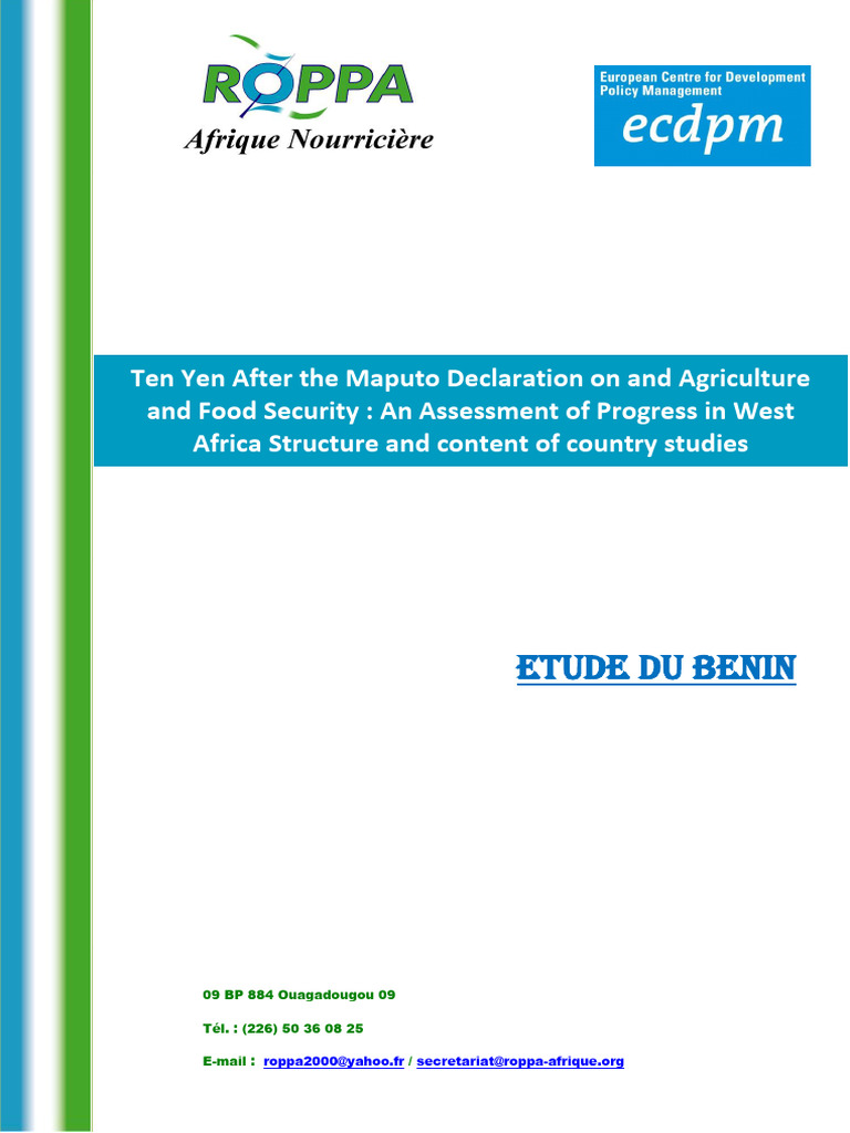 Roppa 2013 | PDF | Agriculture | Afrique