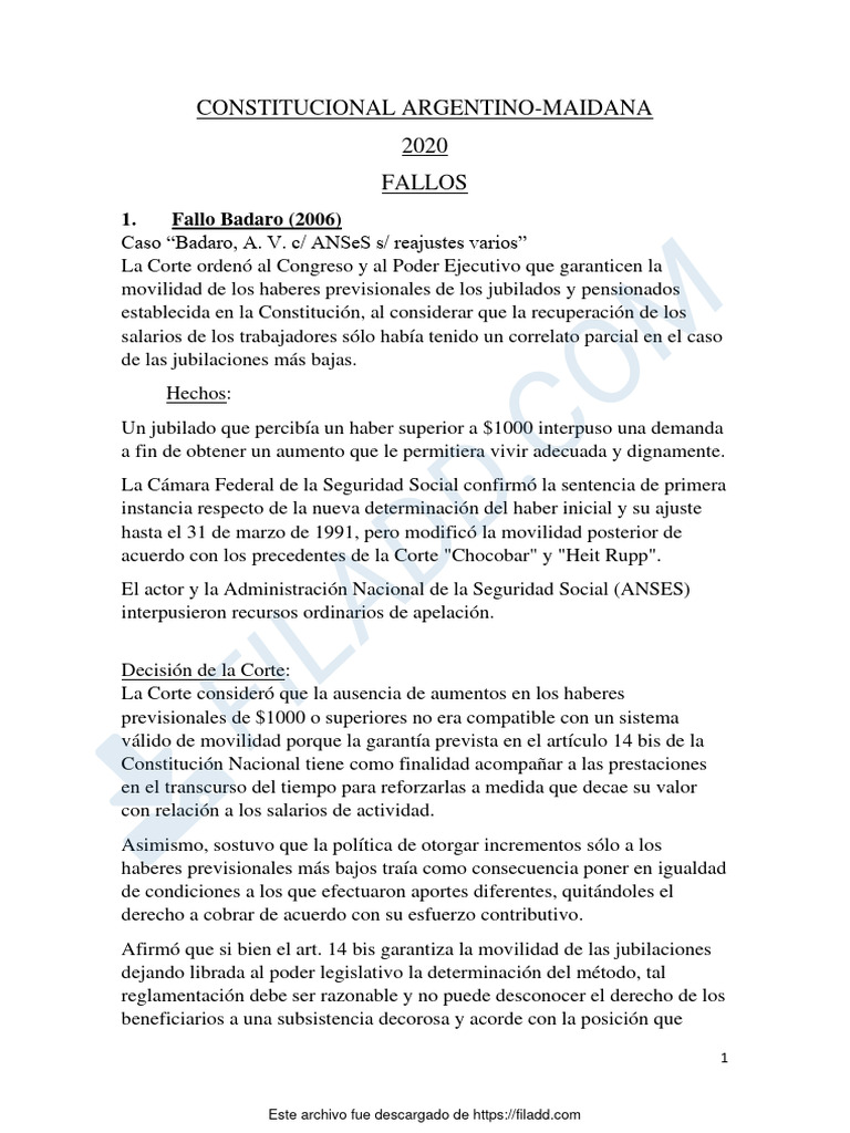 CONSTITUCIONAL ARGENTINO Fallos | PDF | Habeas corpus | Comercio ilegal de drogas