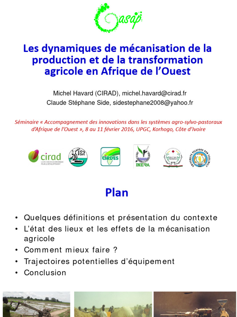 UPGC DP ASAP Mecanisation Innovation Fev 2016 | PDF