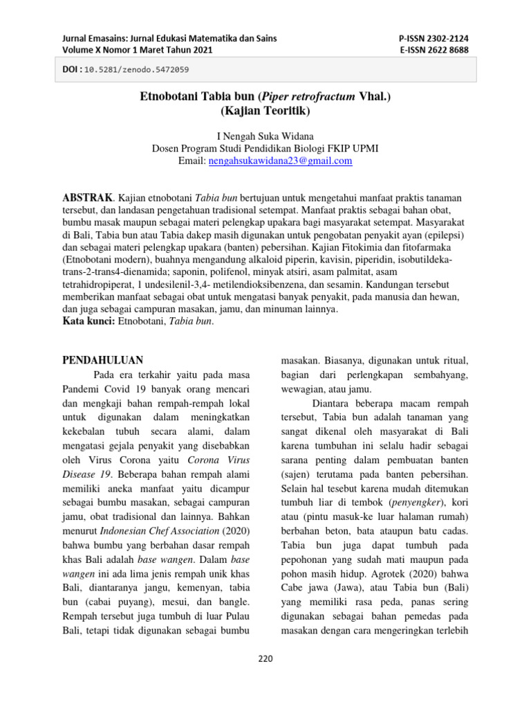 Lontar Usadha Pramana Tabia Bun | PDF | Sains & Matematika