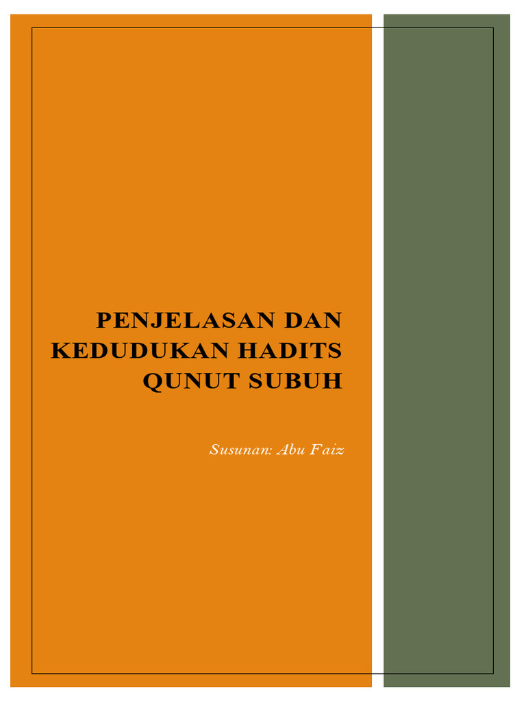 Qunut Subuh v3 2020 Desktop | PDF