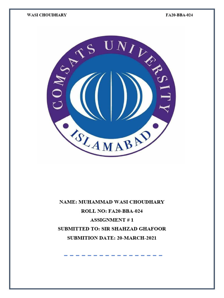 Itm Assignment | PDF