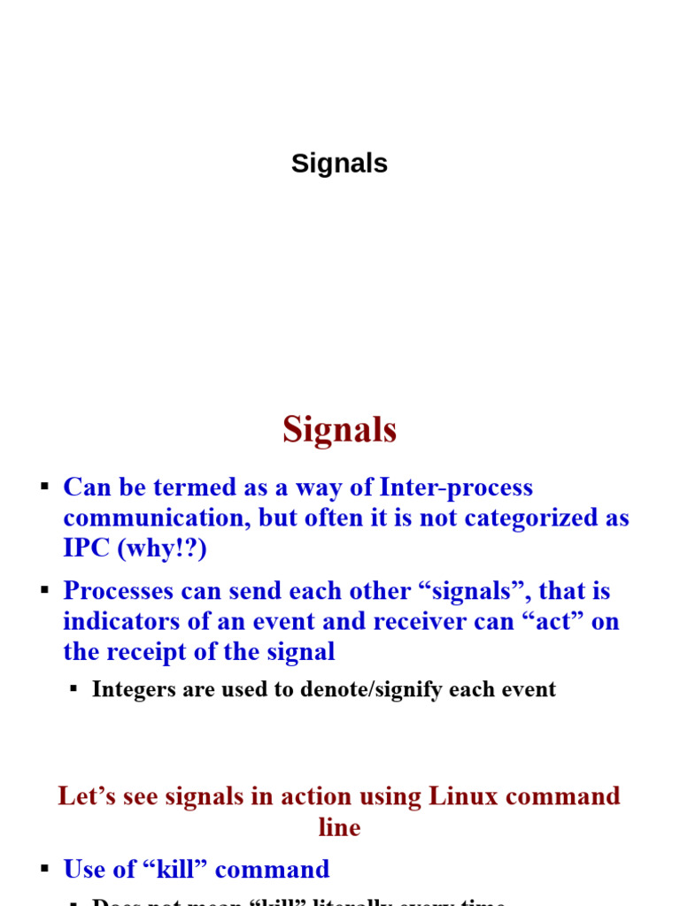09 Signals Pdf Concurrency Computer Science Concurrent Computing