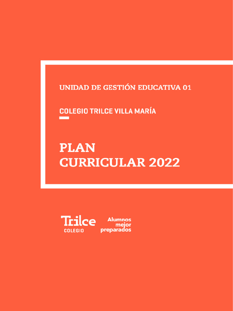 Plan Curricular 2022-Trilce Villa María | PDF