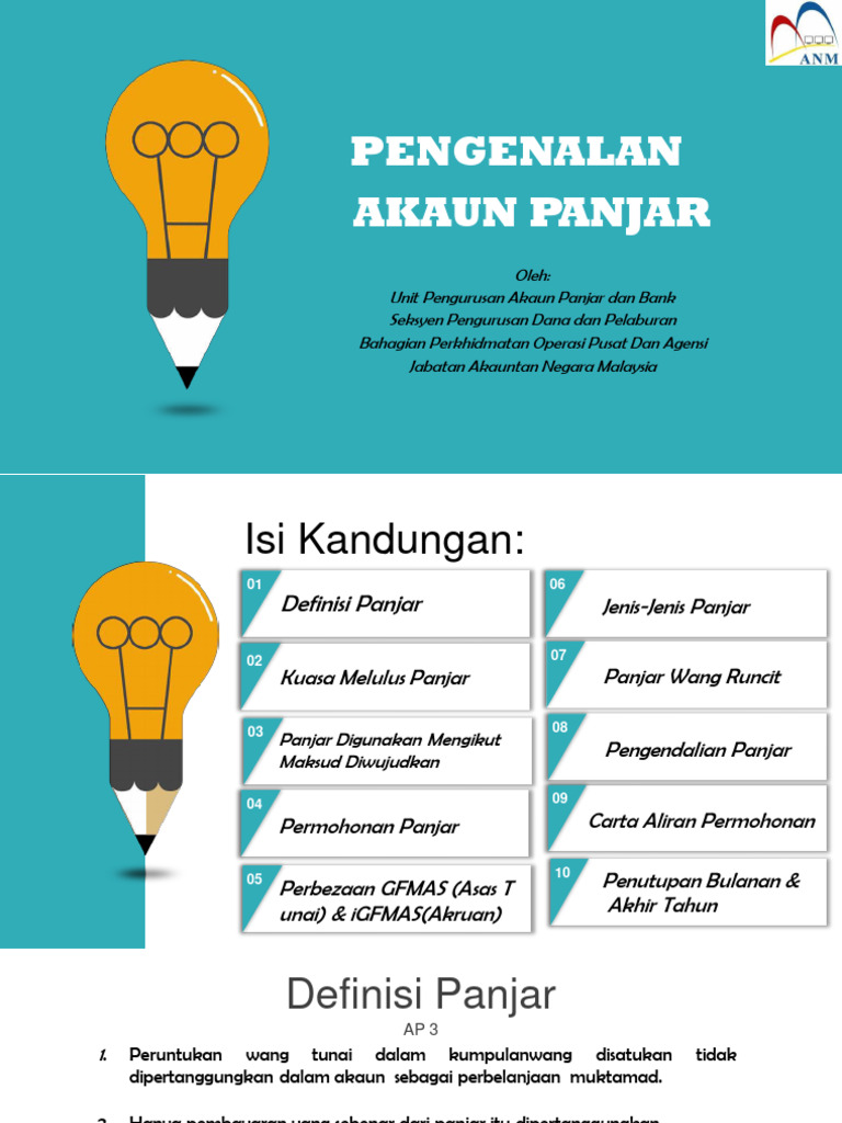 Pengenalan Akaun Panjar | PDF