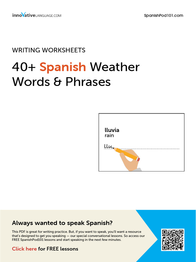 Spanish Weather Vocabulary Guide | PDF