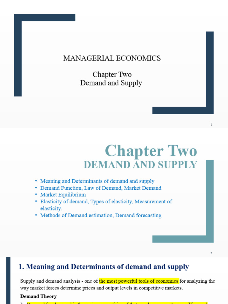 Chapter 2 - Demand and Supply | PDF