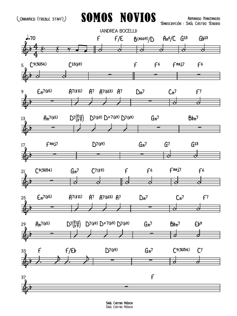 Somos Novios - Andrea Bocelli CIFRADO | PDF