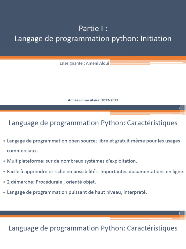 Chapitre 1 | PDF | Variable (informatique) | Structure de contrôle