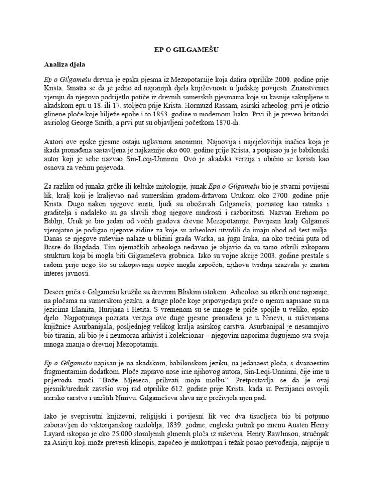 Ep o Gilgamešu | PDF