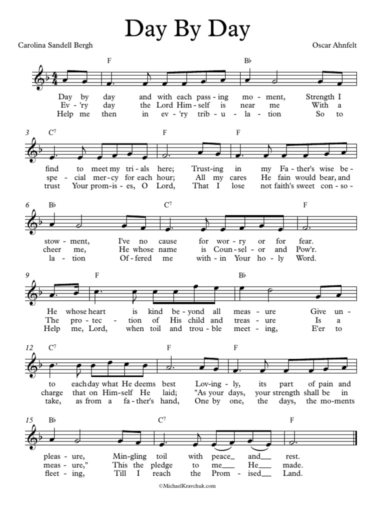 Day by Day F Major | PDF