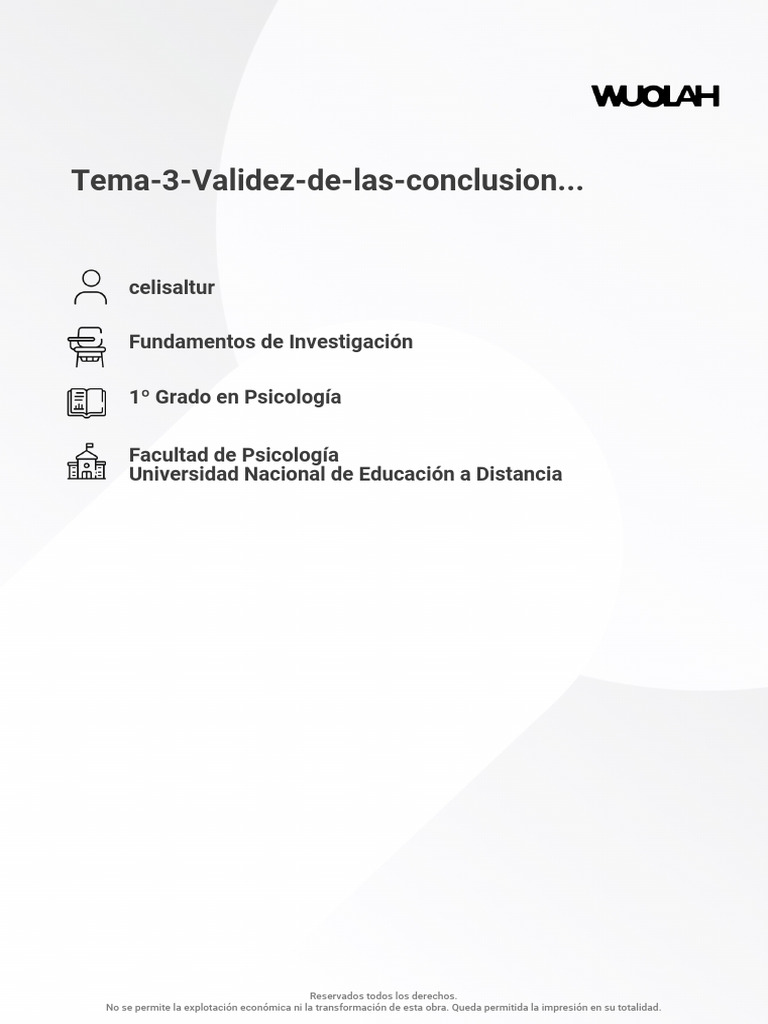 Tema 3 | PDF | Validez (Estadísticas) | Estadísticas