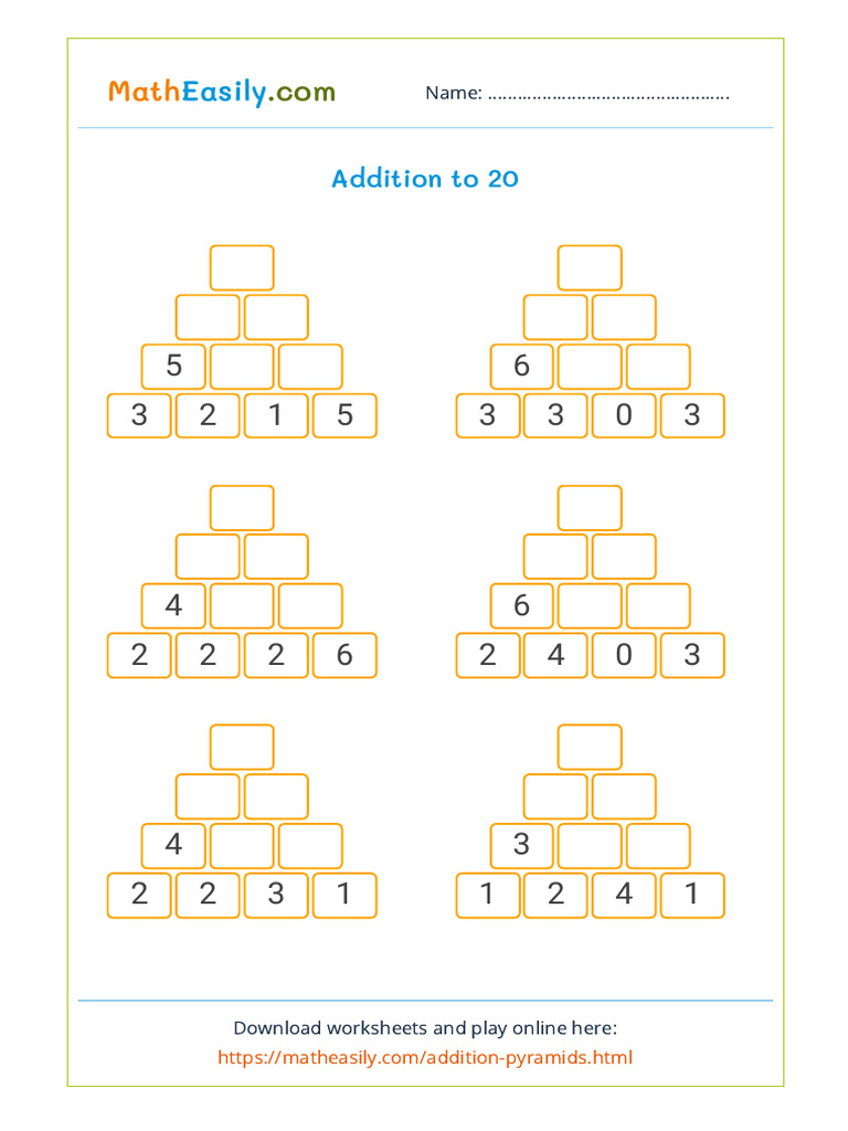 Https Matheasily - Com PRINT P-Addition-pyramids-20.HTML | PDF