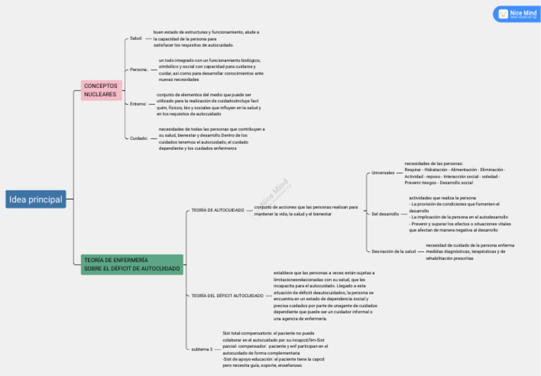 Mindmap | PDF | Enfermería | Cuidado de la salud