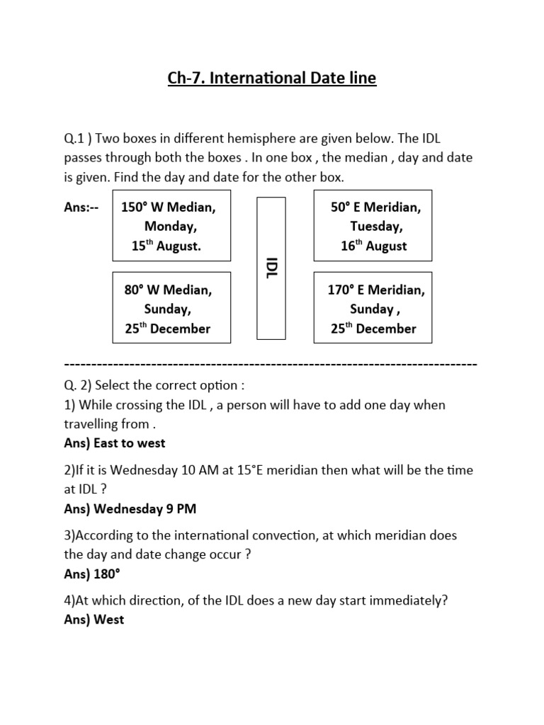 Understanding the International Date Line | PDF | Geography