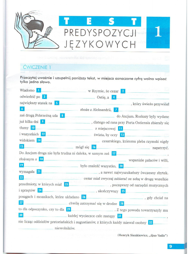 Testy Predyspozycji Jezykowych | PDF