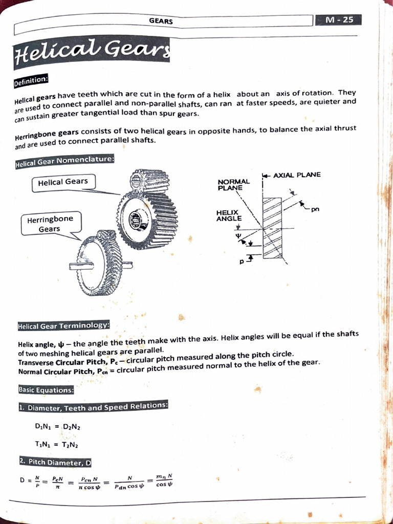 Helical Gear From Machine Design Reviewer by Jaz Tordillo | PDF