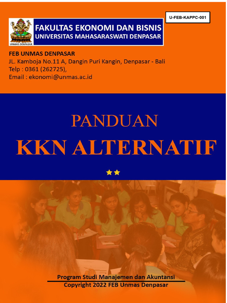 Buku Panduan KKN Alternatif Peduli Pandemi Covid-19 (KAPPC) FEB Unmas Dps 2022 | PDF