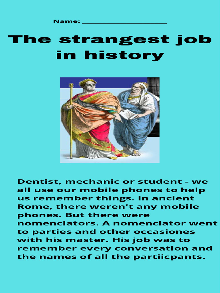The Strangest Job in History | PDF