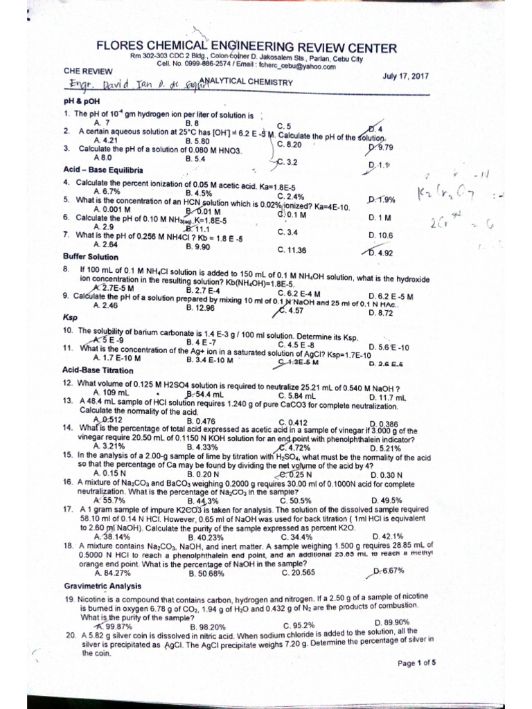 Flores ChemEng AnaChem | PDF