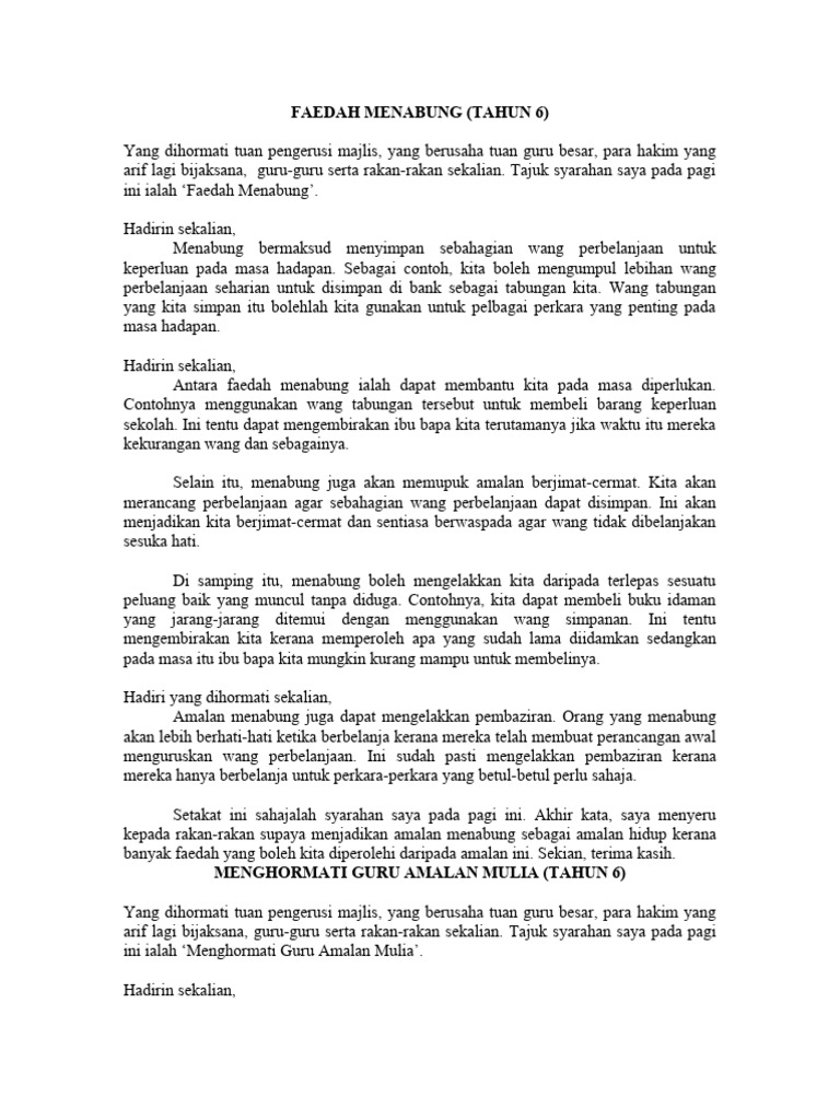 Teks Syarahan | PDF | Pengembangan Diri