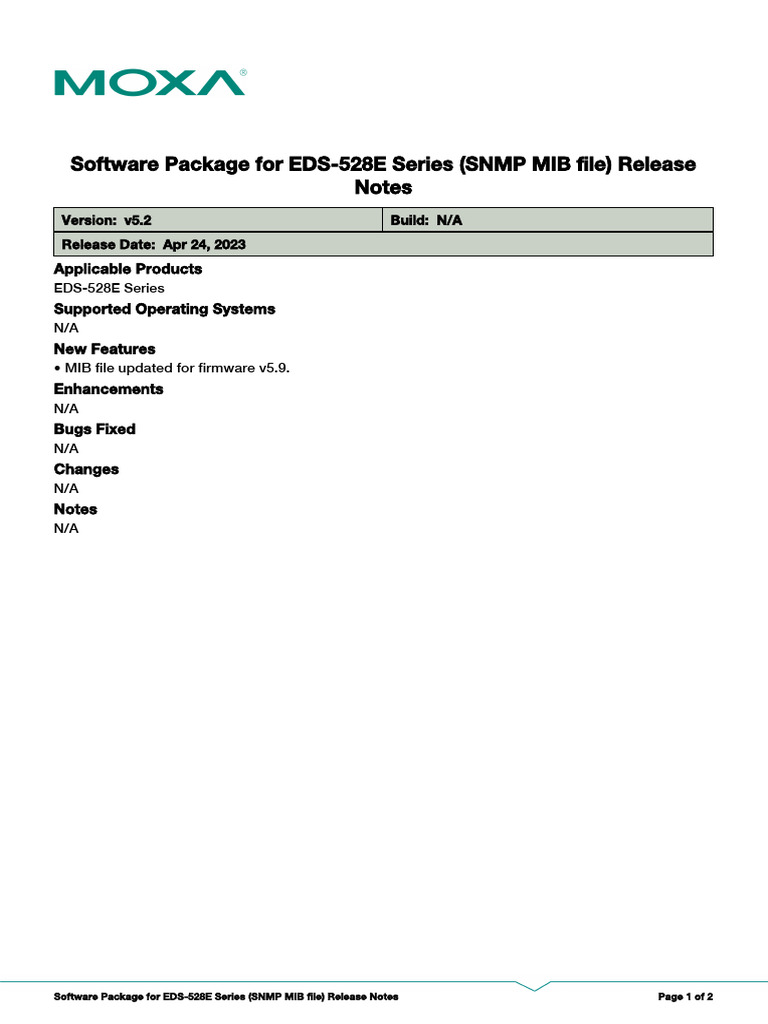 EDS-528E Series - Moxa-Eds-528e-Series-Snmp-Mib-File-Software-Package ...