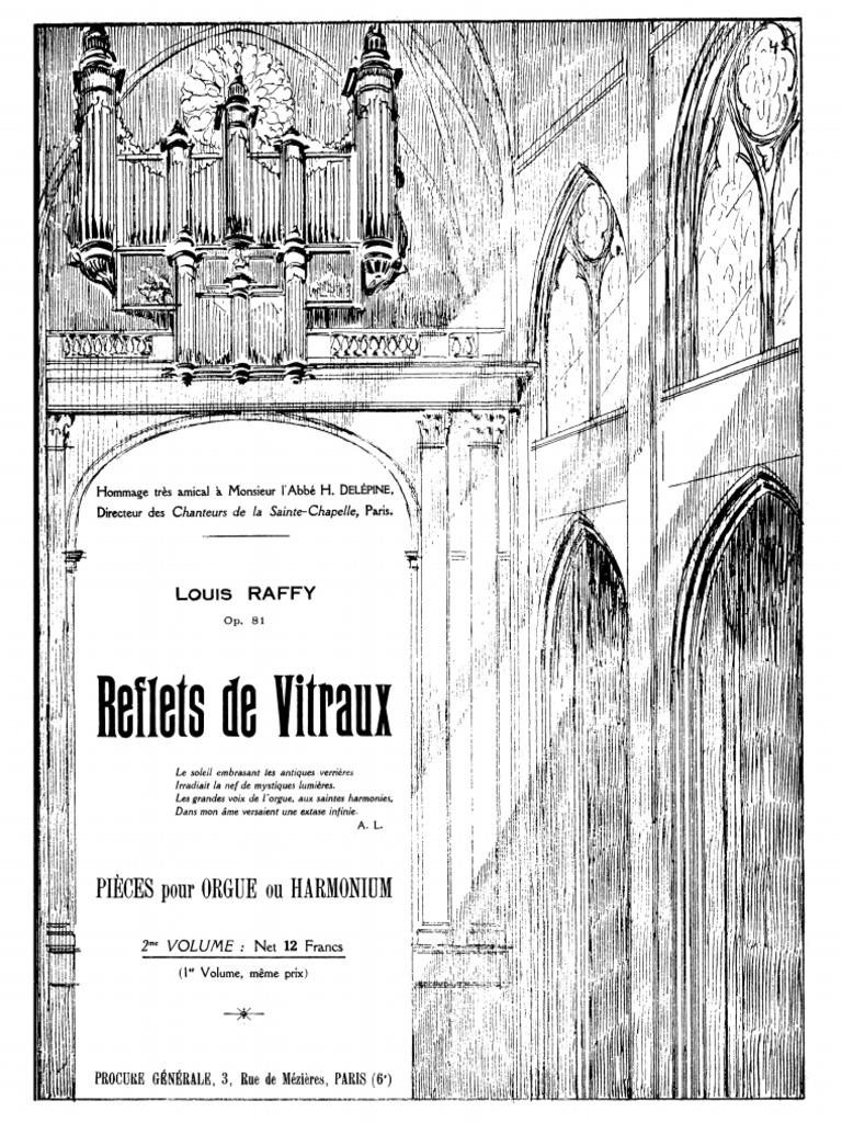 Louis Raffy - Reflets - de - Vitraux, - Op.81 - Volume2 | PDF