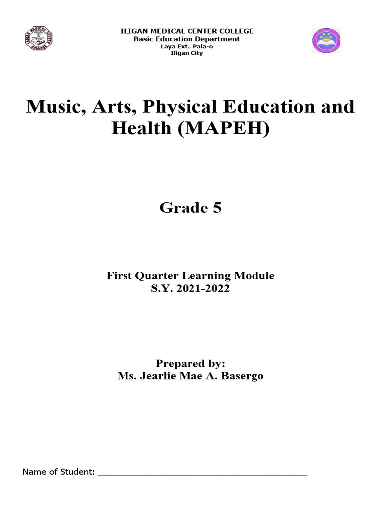 Grade 5 MAPEH Learning Module PDF | PDF