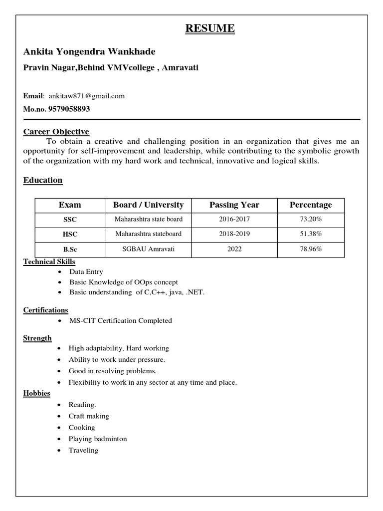 Ankita's Resume | PDF