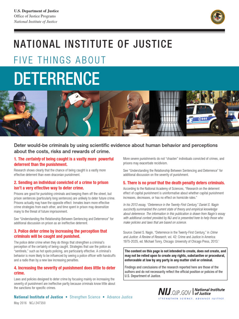 Deterrence: National Institute of Justice | Download Free PDF | Prison ...