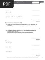 PRACTICE TEST Year 7 Maths Progress Test 2 | PDF | Area | Elementary ...