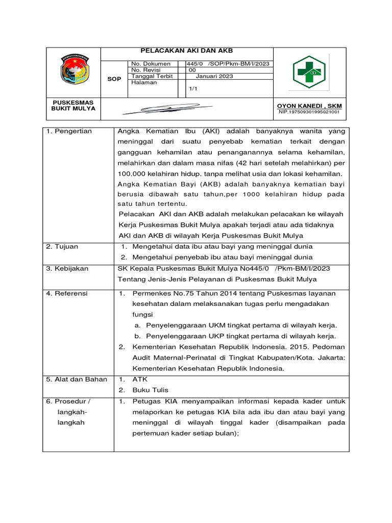 Sop Pelacakan Aki Dan Akb BM | PDF