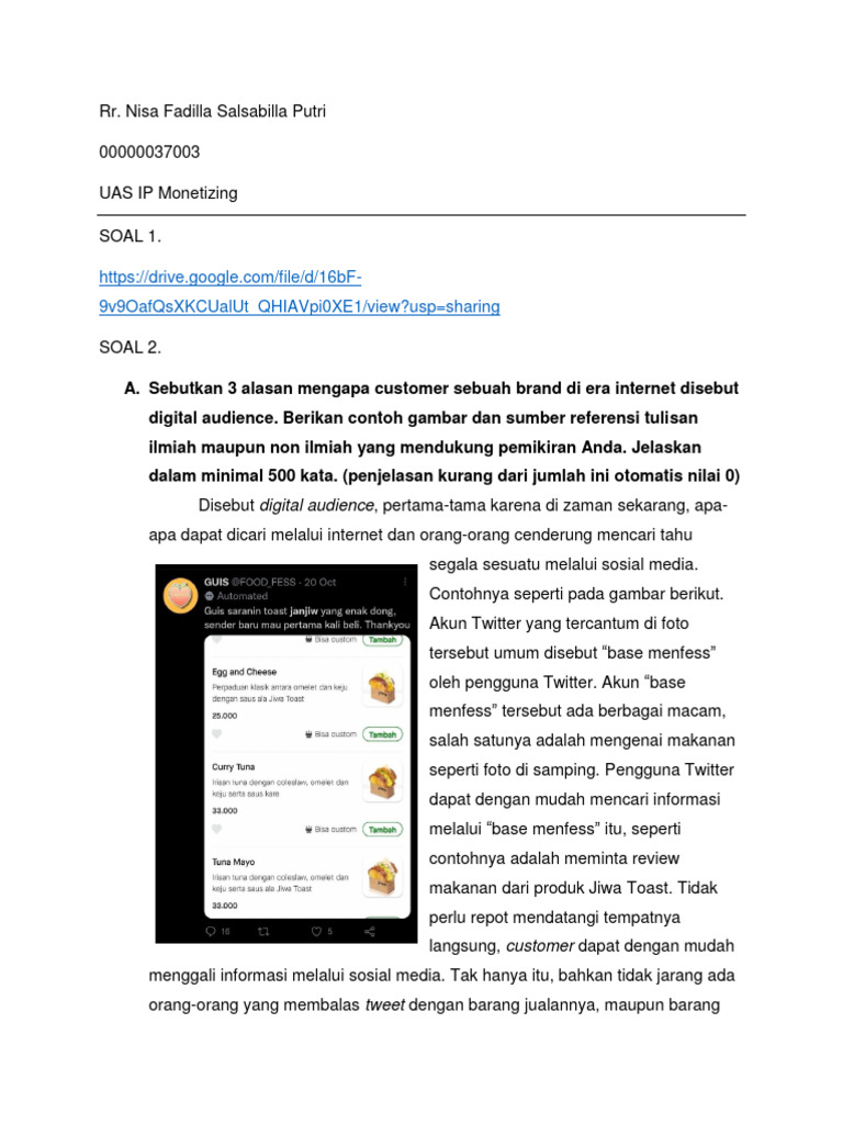 Rr. Nisa Fadilla Salsabilla Putri - UAS IP Monetizing | PDF