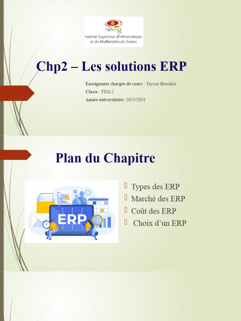 Chp2 - Les Solutions ERP | PDF | Ordinateurs | Technologie et ingénierie