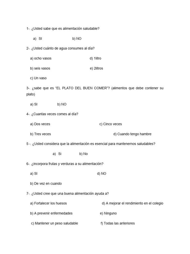 Pre y Post Test | PDF