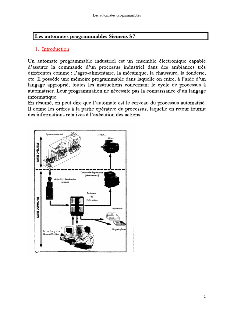 Automates Programmables Siemens S7 | PDF | Méthodes et références ...