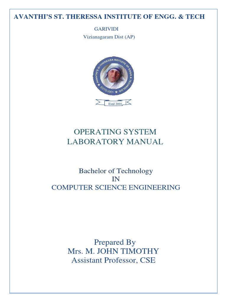 Operating System Lab Manual CSE | PDF