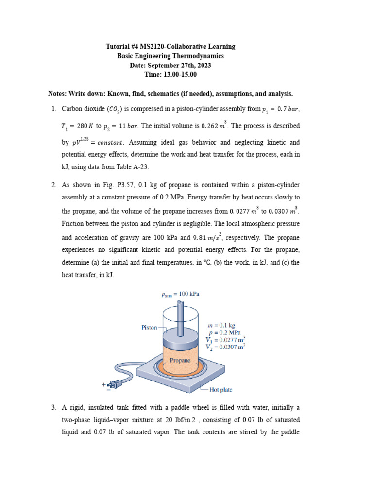 Tutorial | PDF | Heat | Pressure