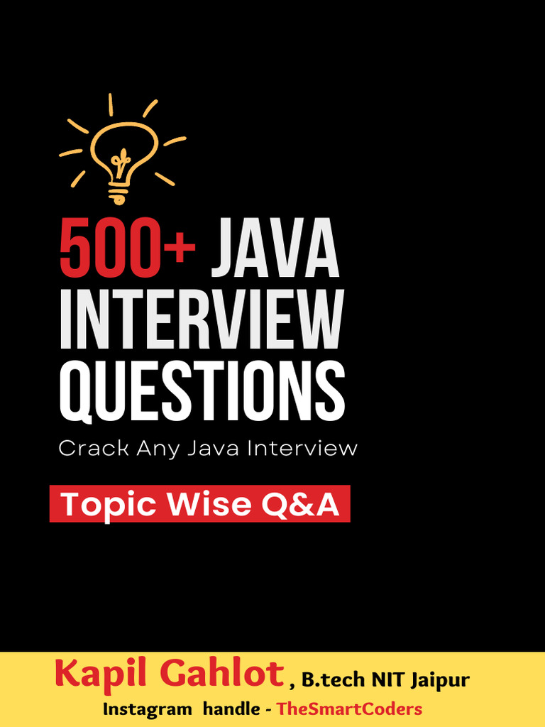 JavaInterviewE Book | Download Free PDF | Java Virtual Machine | Java (Software Platform)
