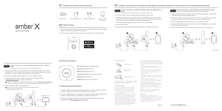 Amber-X QSG EN | PDF | Wi Fi | Electrostatic Discharge
