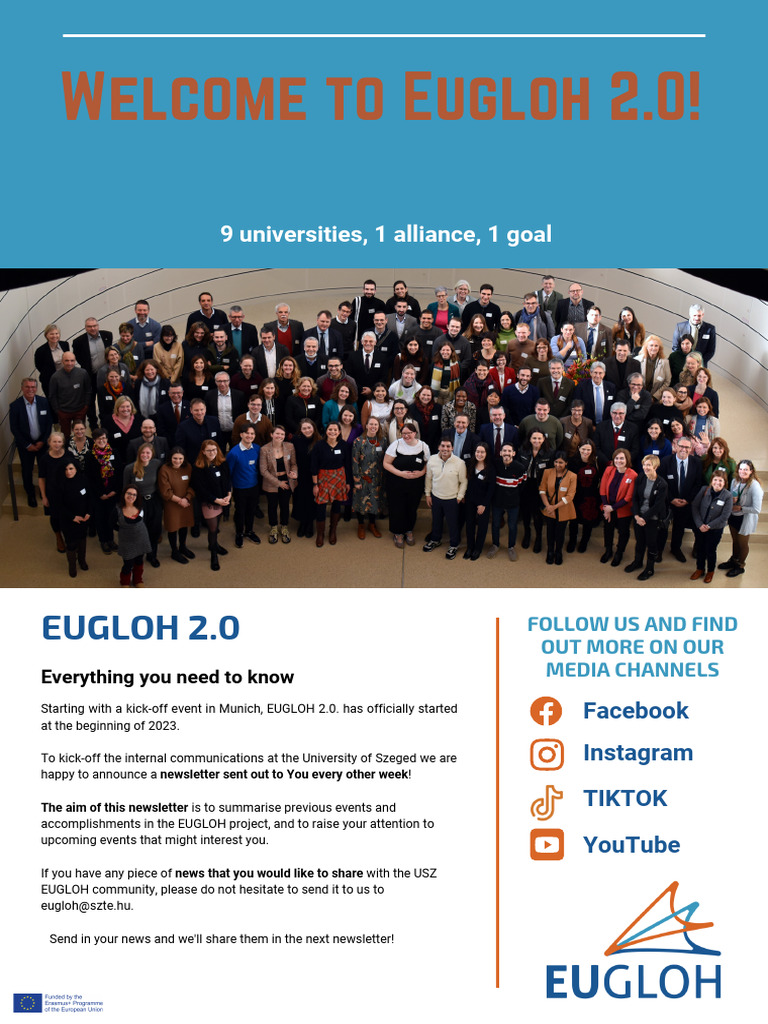 EUGLOH 2.0 Newsletter Launch | PDF | European Union | University